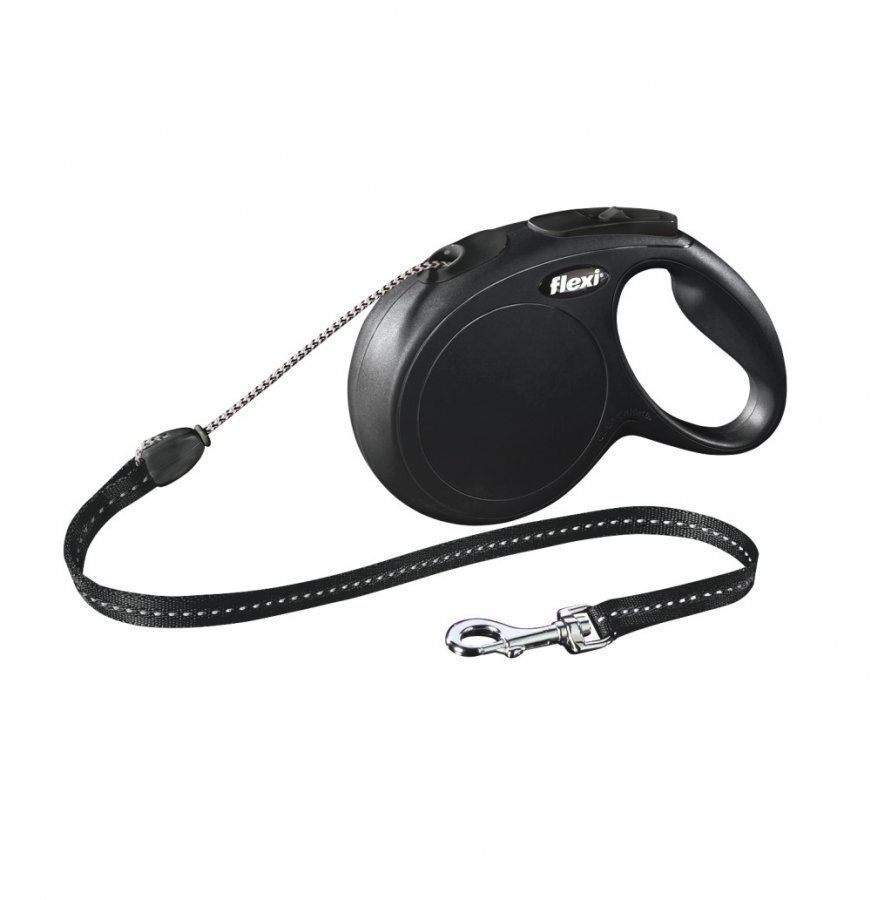 Flexi Koiran Flexi M 8m Pyörö Musta Max 20kg New Classic - Eläinkauppa.fi